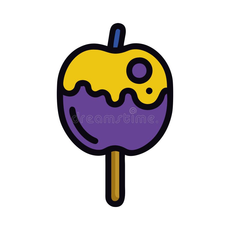 Carnival candy apple icon stock vector. Illustration of carnival ...