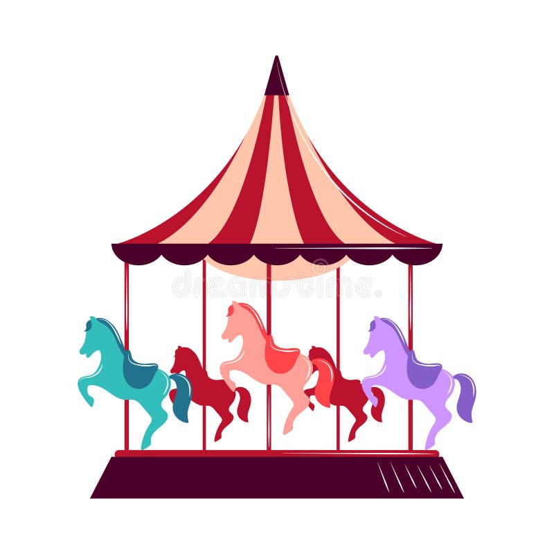 Carnival carousel machine stock vector. Illustration of icon - 244944683