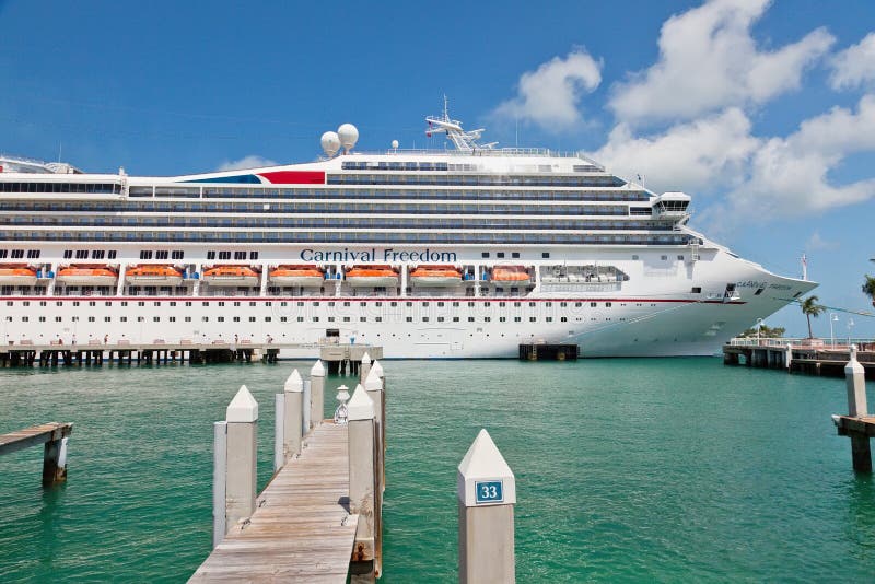 Carnival Docked in Key West Editorial Image - Image of lines, square ...