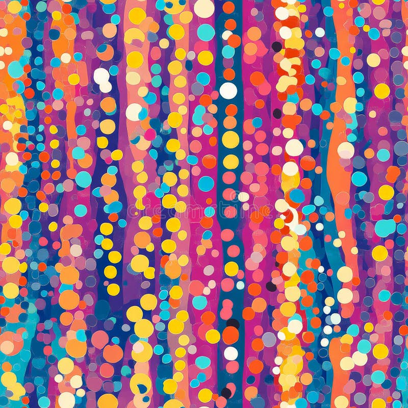 Carnival Dot Pattern Bright Playful Colors Confetti Like Scattered Dots ...