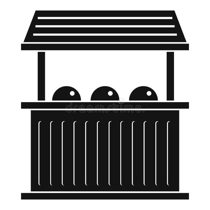 Carnival Fair Booth Icon, Simple Style Stock Vector - Illustration of ...