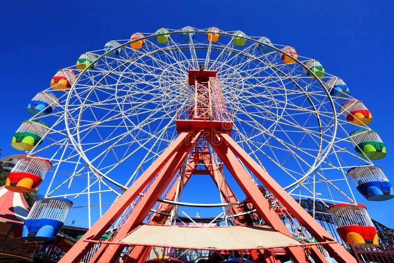 Carnival Fairground Ferris Wheel Stock Image - Image of entertainment ...
