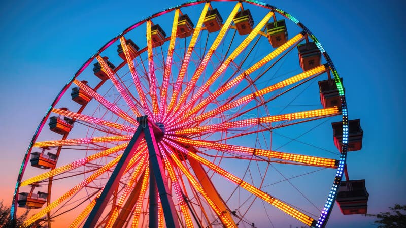 Carnival Ferris Wheel Fun Park Entertainment. Generative AI Stock ...