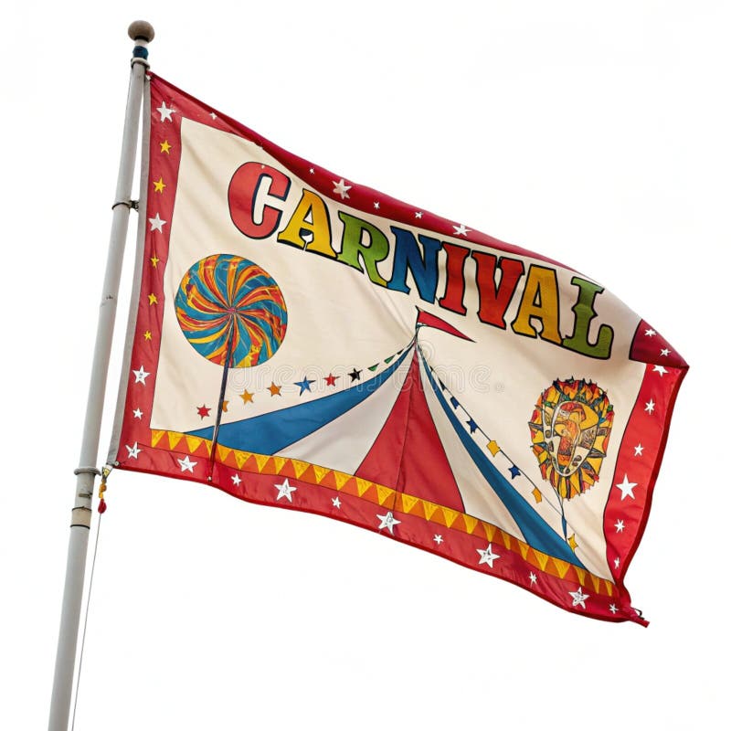 Carnival Flag Isolated on Transparent Background Stock Illustration ...