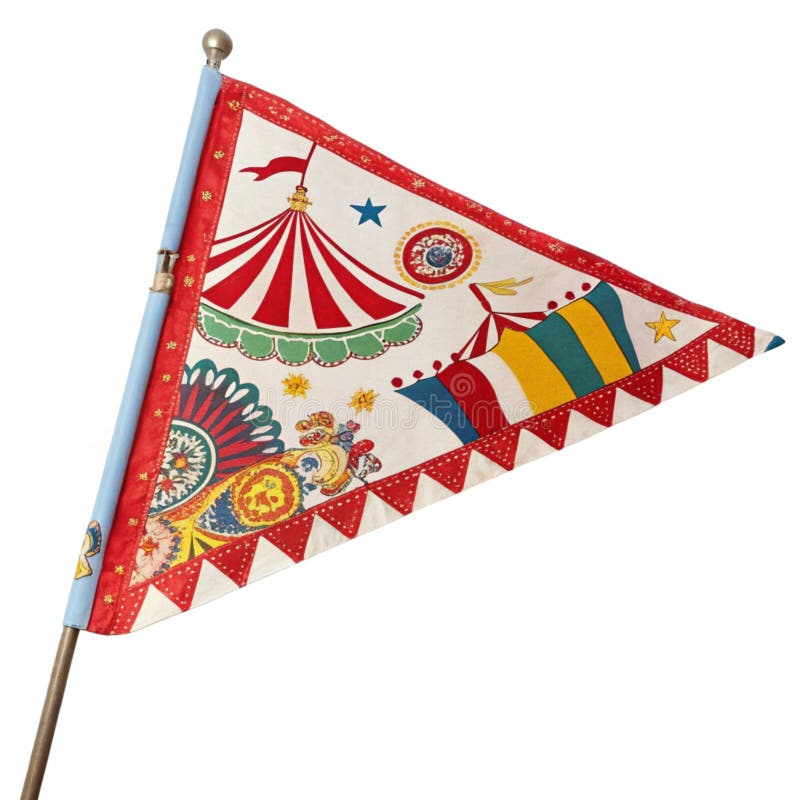 Carnival Flag Isolated on Transparent Background Stock Illustration ...