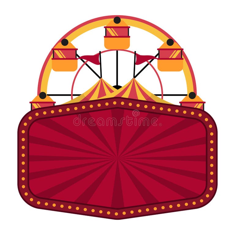 Carnival Fun Fair Banner stock vector. Illustration of frames - 333167853