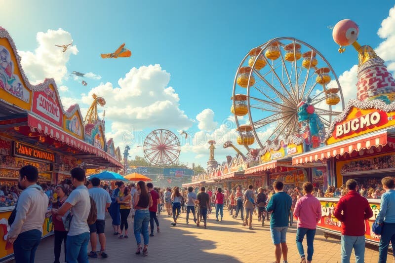 Carnival Entertainment stock illustration. Illustration of vibrant ...