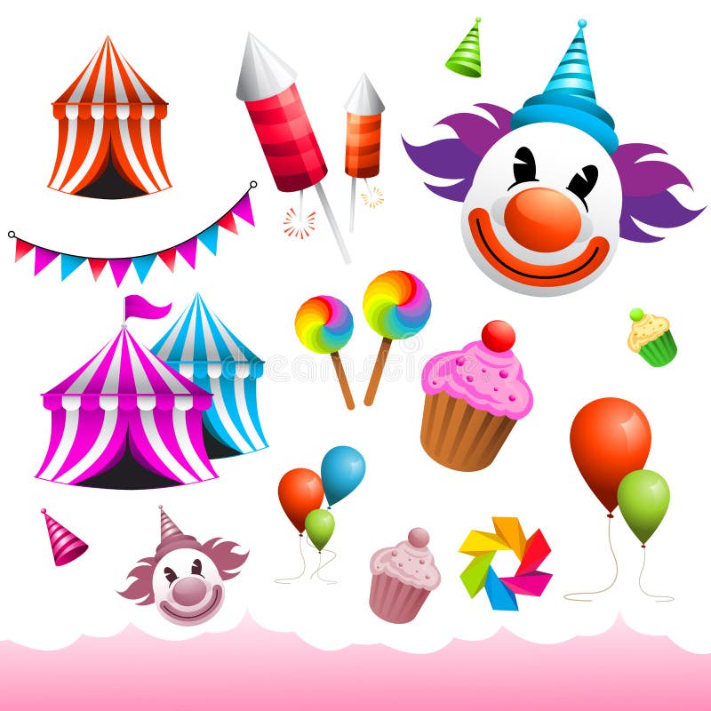 Carnival & Funfair Elements Stock Vector - Illustration of show ...