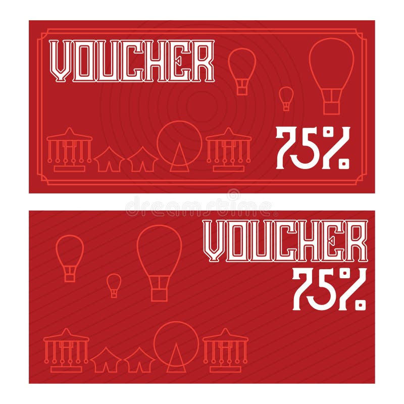 Carnival Gift Vouchers. Vector Illustration Decorative Design Stock ...
