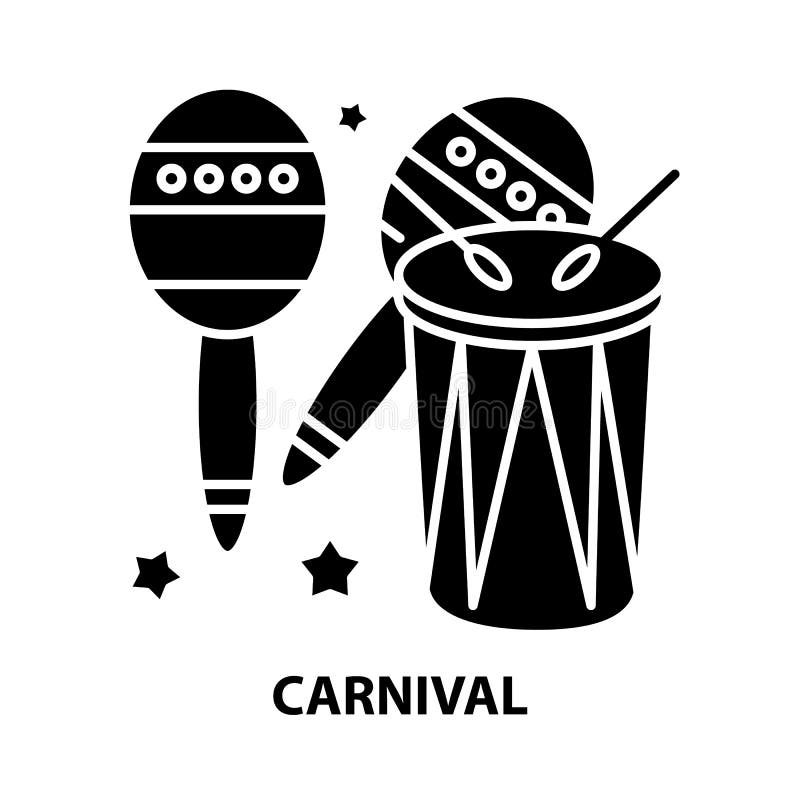 Carnival Icon, Black Vector Sign with Editable Strokes, Concept ...