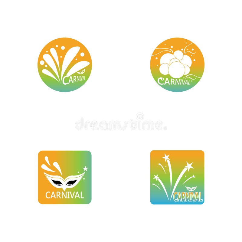 Carnival Icon and Symbol Vector Template Stock Illustration ...