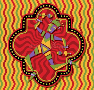 Carnival Jester Dancing. EPS10 Stock Vector - Illustration of jester ...