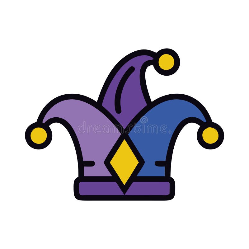 Carnival jester hat icon stock vector. Illustration of carinval - 363538527