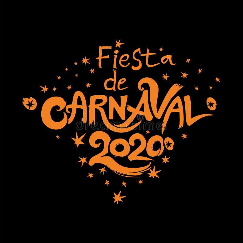 Carnival Logo in Spanish. Vector Handwritten Logo Stock Illustration ...