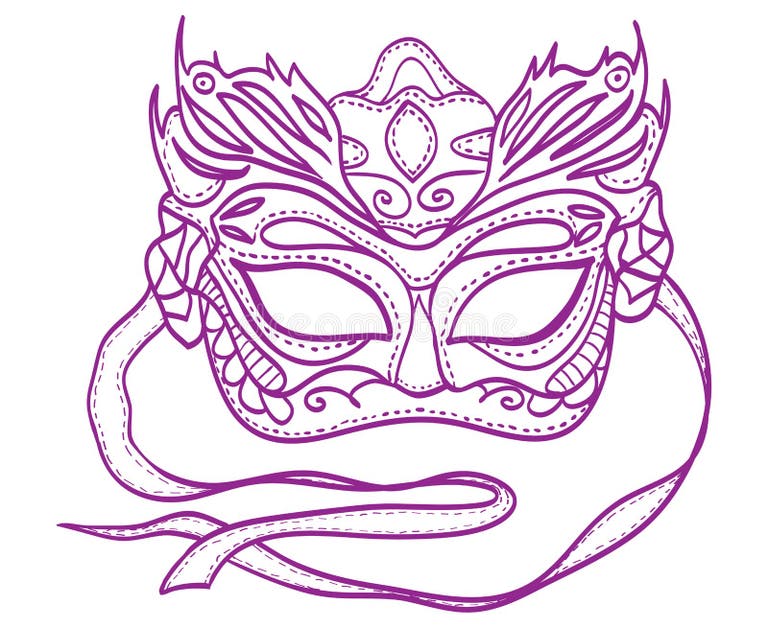 Carnival Mask Drawing Stock Illustrations – 7,918 Carnival Mask Drawing ...