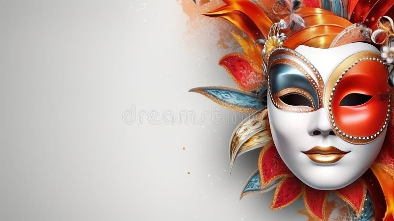 Carnival Mask Banner with Space for Text. Generative AI Stock ...