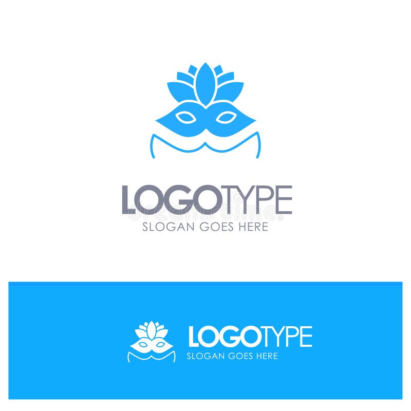 Carnival Mask, Costume Mask, Eye Mask Blue Solid Logo with Place for ...