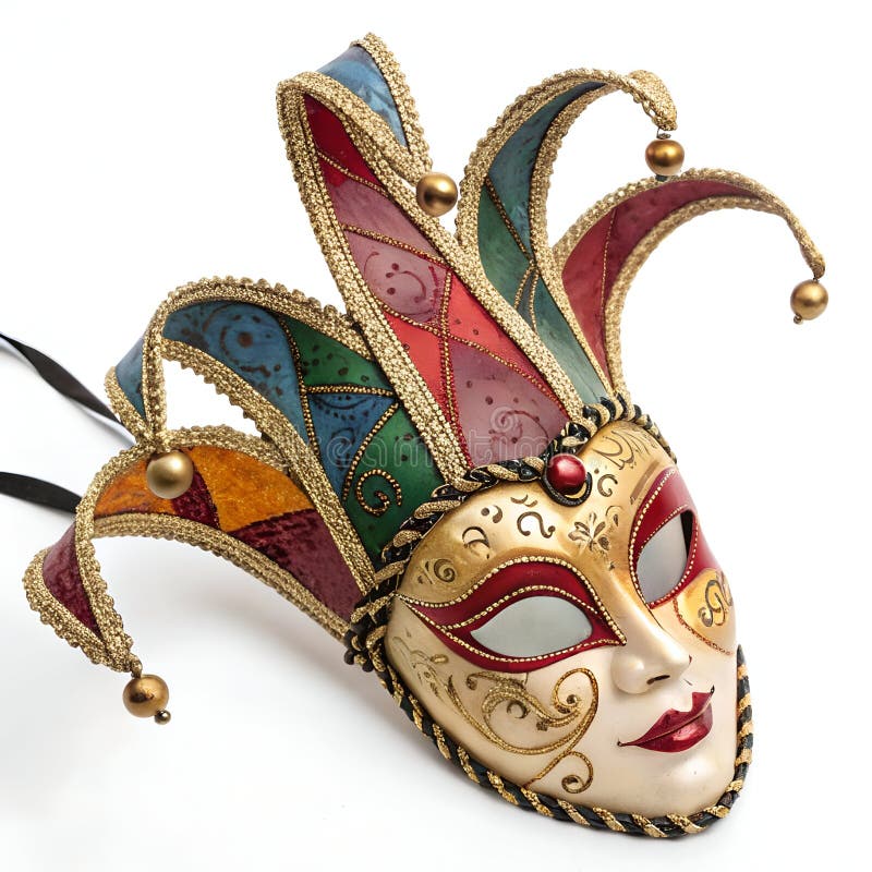 Carnival Mask with Elements Stock Illustration - Illustration of ...