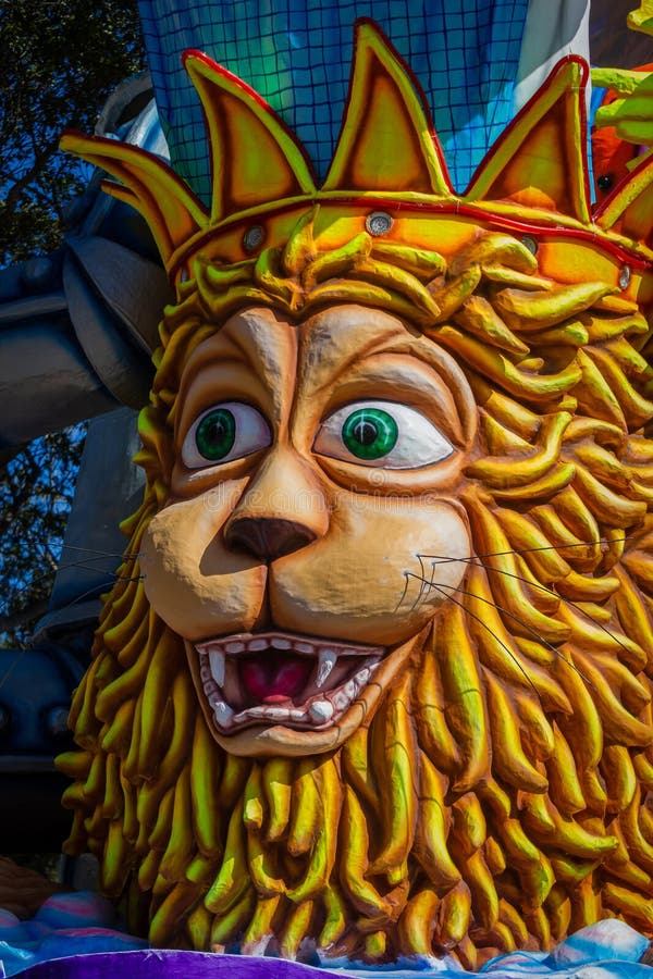 Carnival mask on the float stock photo. Image of public - 311179536