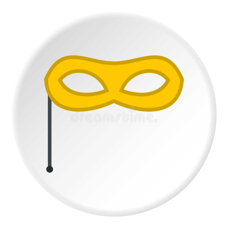 Carnival mask icon circle stock vector. Illustration of disguise - 95439306