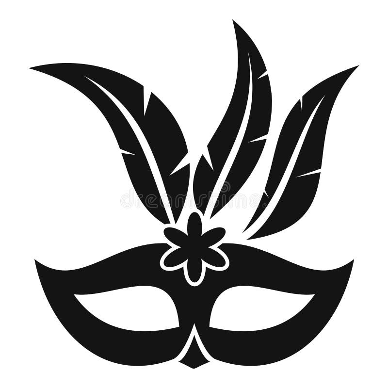 Carnival Mask Icon, Simple Style Stock Vector - Illustration of ...