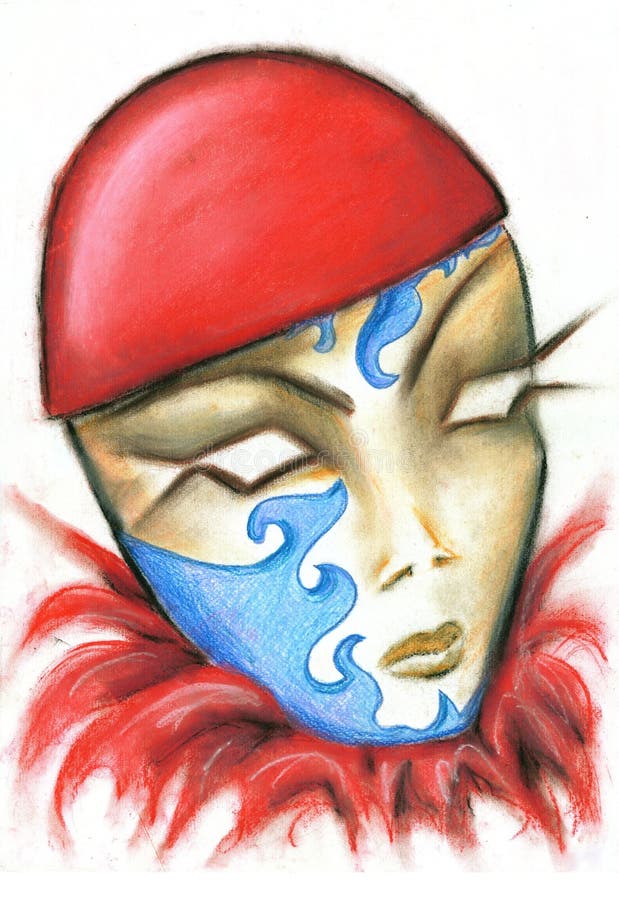 Carnival mask crying stock illustration. Illustration of drop - 39001734