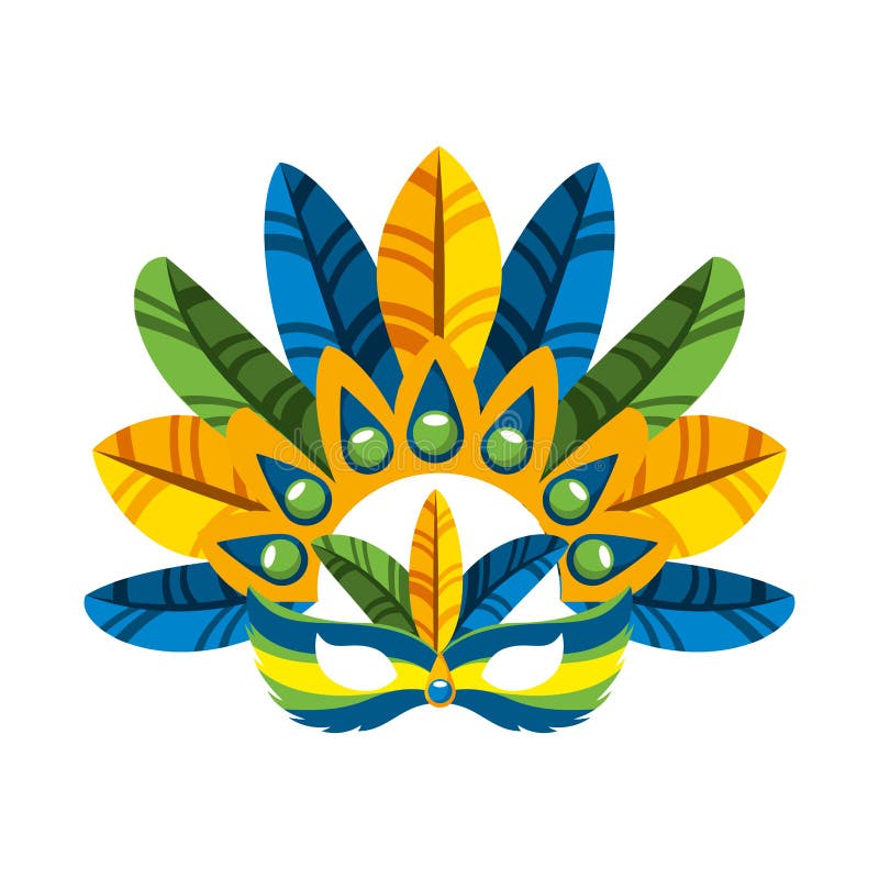 Carnival Mask Tropical Icon Stock Illustration - Illustration of ...