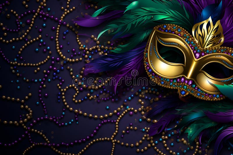 Carnival Mask on a Violet Background, Suitable for Design with Copy ...