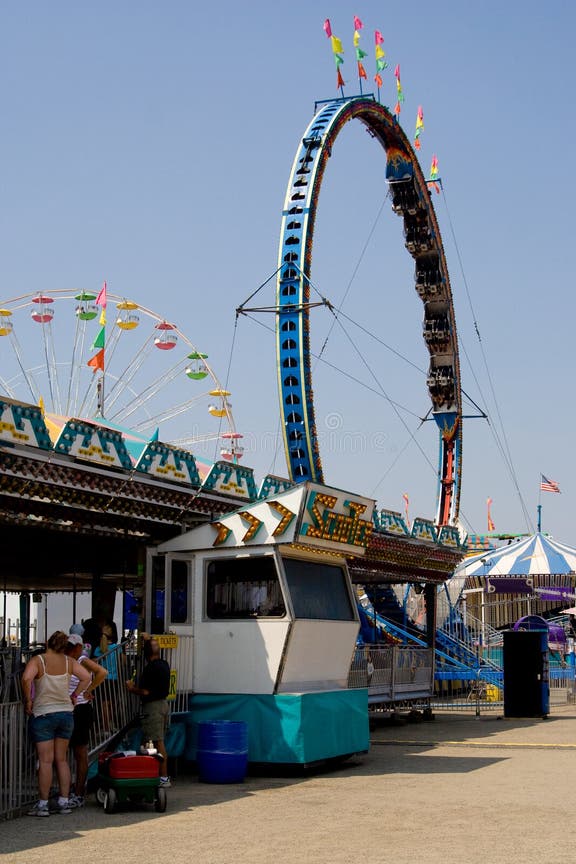 Carnival midway stock photo. Image of rollercoaster, theme - 2809578
