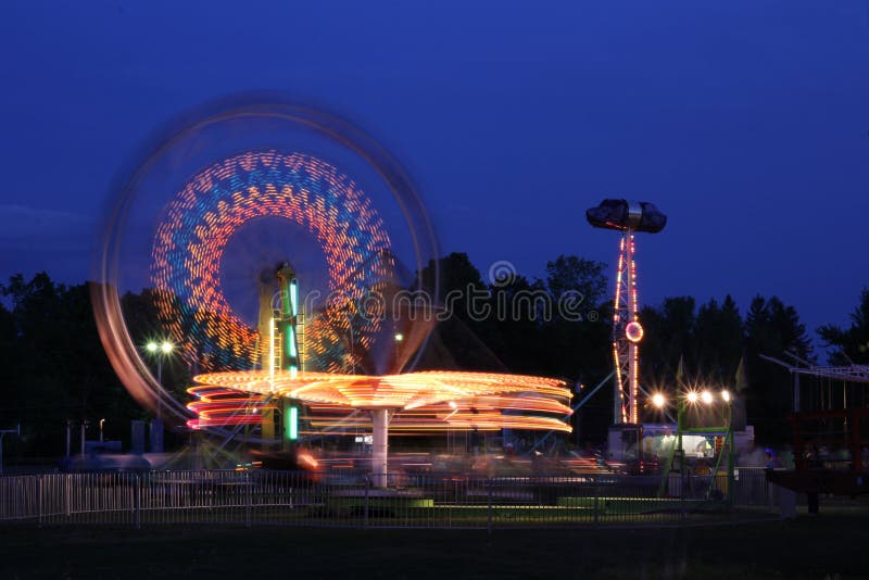 Moving Carnival Blur Light Trails Stock Image - Image of fairground ...