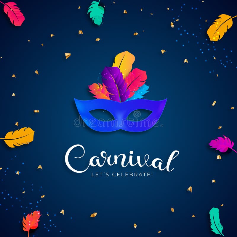 Carnival Party Greeting Background. Vector Illustration. EPS10 Stock ...