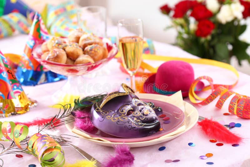 Party Place Setting stock image. Image of flowers, plate - 794759