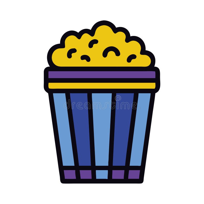 Carnival Popcorn Bucket Icon Stock Illustration - Illustration of food ...