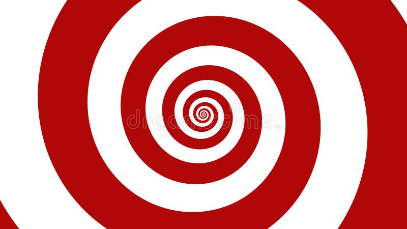 Carnival Red & White Spiral Optical Illusion Illustration, Abstract ...