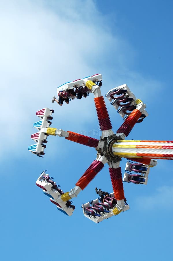 Teens Go Upside Down on Carnival Ride Editorial Stock Image - Image of ...