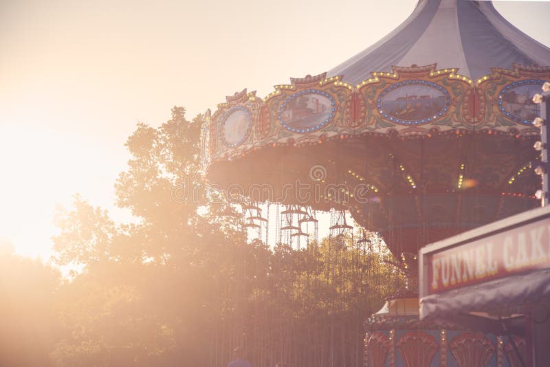 Carnival Ride stock image. Image of decor, sunset, reception - 44156237