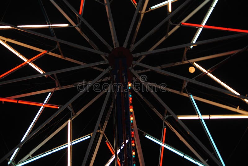 Carnival ride lights stock photo. Image of fair, swing - 44887550