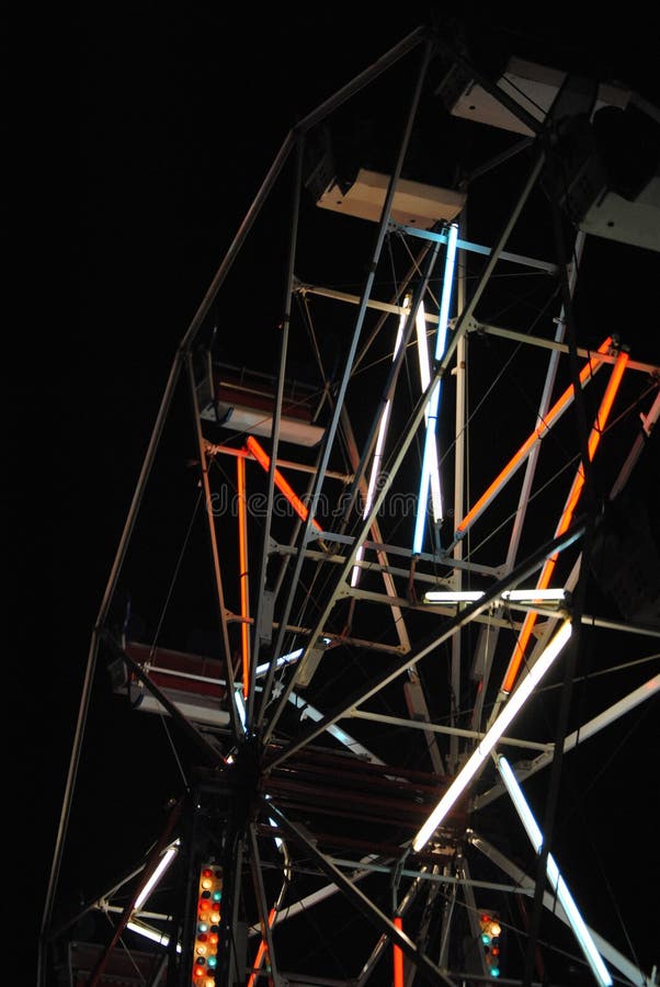Carnival ride lights stock image. Image of play, swing - 44887579