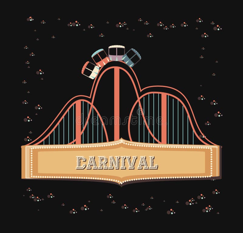 Carnival Roller Coaster Icon Stock Vector - Illustration of festive ...