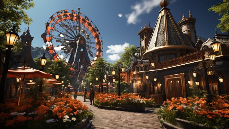 A Carnival Scene with a Specific Theme, Such As the History of Carnival ...