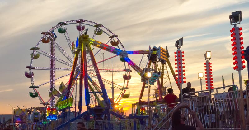 State Fair @ Sunset stock photo. Image of lights, marry - 21147048