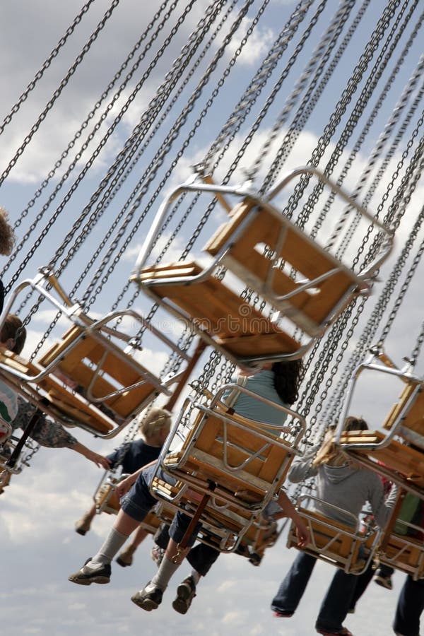 Carnival swing ride stock photo. Image of clouds, people - 3226362
