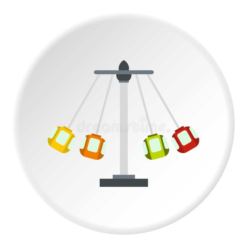 Carnival Swing Ride Icon Circle Stock Vector - Illustration of ...