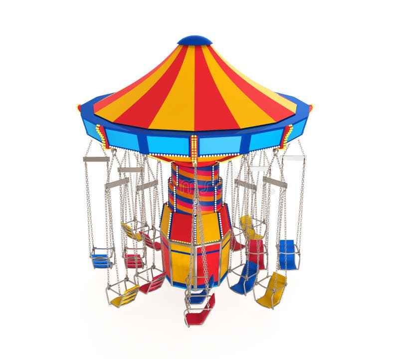 Carnival Swing Ride stock illustration. Illustration of amusement ...