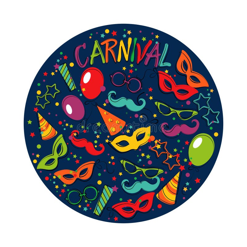 Carnival template stock vector. Illustration of feather - 51062673