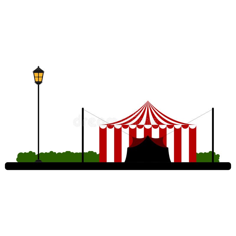 Carnival tent on a park stock vector. Illustration of marquee - 169613565