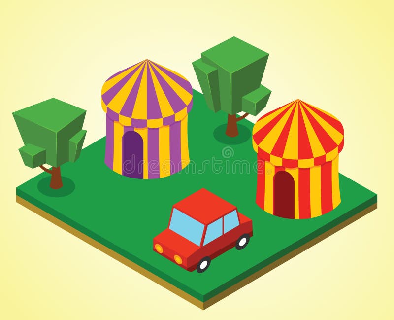 Isometric Carnival stock vector. Illustration of motorcycle - 30752249