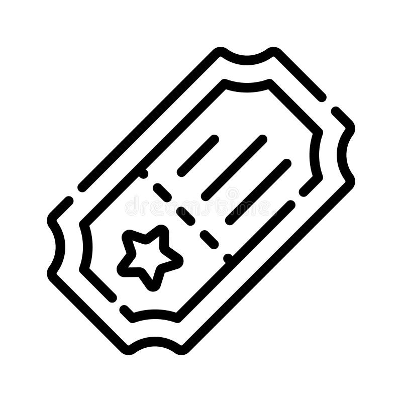 Carnival Ticket Icon Creatively Designed in Outline Style Stock Vector ...