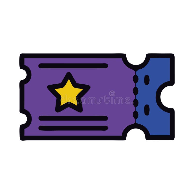 Carnival ticket icon stock vector. Illustration of simple - 363537822