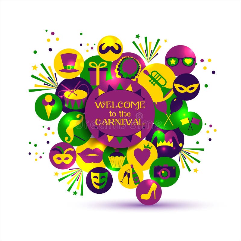 Carnival Vector Illustration. Stock Vector - Illustration of carnaval ...